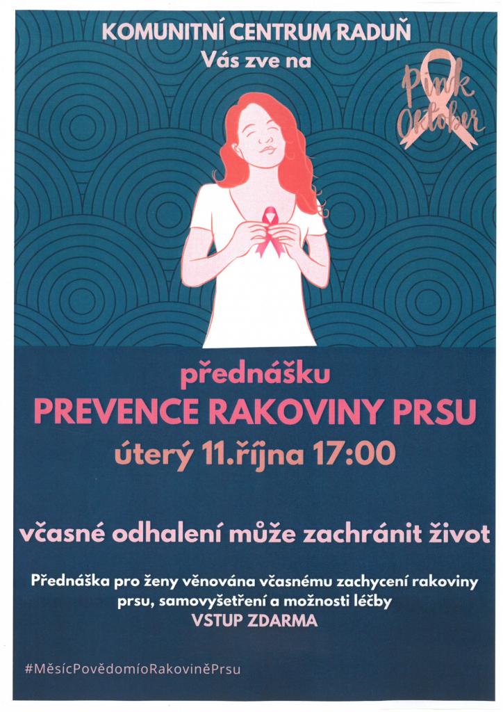 přednáška Prevence rakoviny prsu - Oficiální stránky obce Nové Sedlice